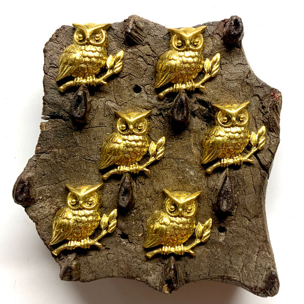 Carved Wooden Block Frame with Owls (5" wide) – Museum Bees