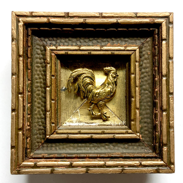 Painted Frame with Rooster (3.5" wide) – Museum Bees