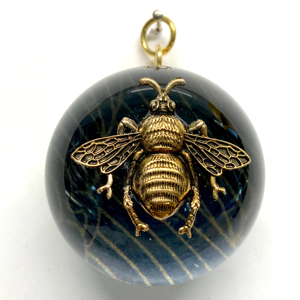 Acrylic Orb Frame with Grande Bee and Marbled Paper / Slight Imperfect ...