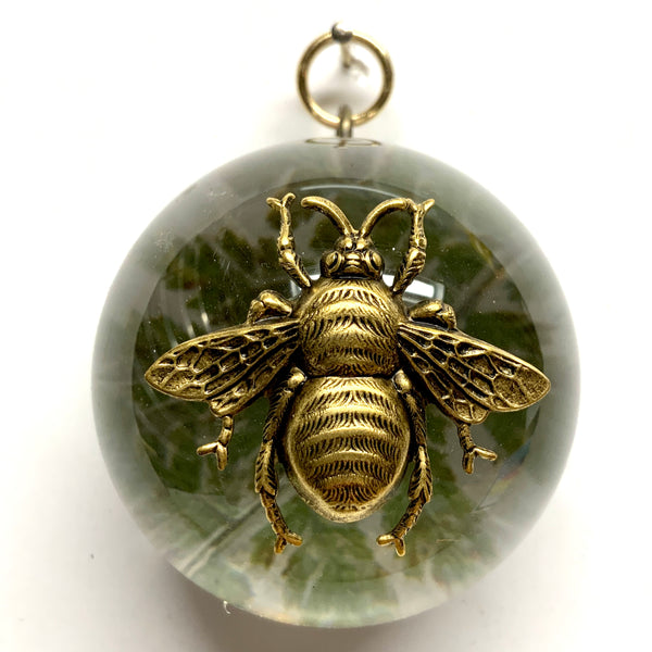 Acrylic Orb Frame with Grande Bee and Mulberry Paper / Slight Imperfec ...