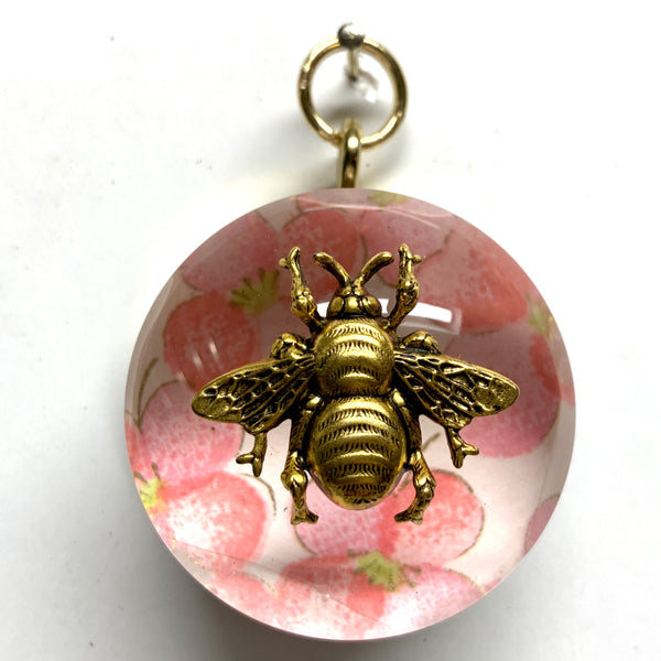 Acrylic Orb Frame with Grande Bee and Marbled Paper / Slight Imperfect ...