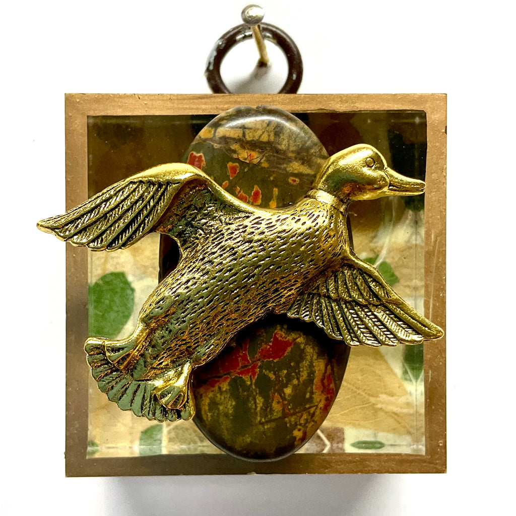 Acrylic Frame with Duck on Stone / Slight Imperfections (2” wide ...