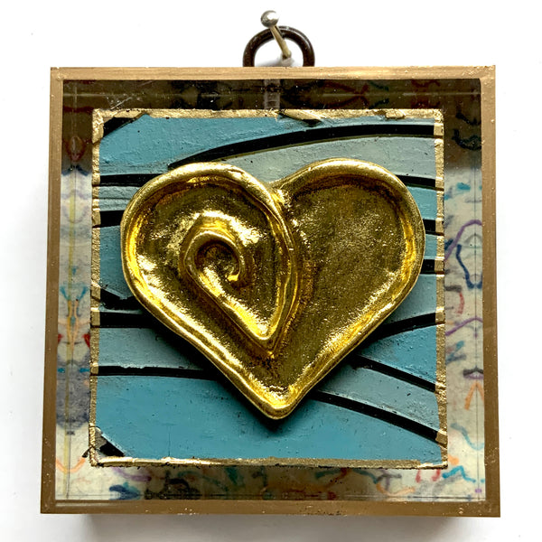 Acrylic Frame with Heart on Coromandel / Slight Imperfections (3" wide ...