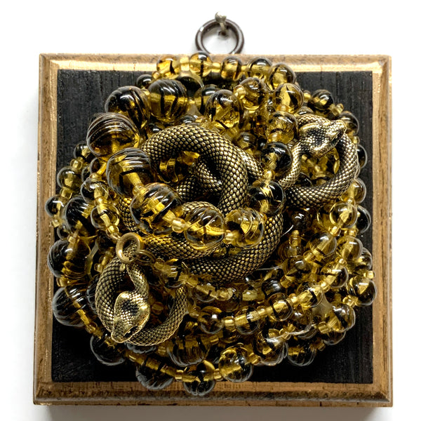 Bourbon Barrel Frame with Snakes on Necklace (4" wide) – Museum Bees