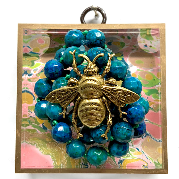 Acrylic Frame with Grande Bee on Necklace / Slight Imperfections (3" w ...