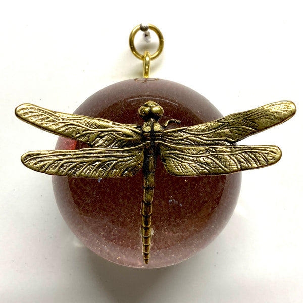 Acrylic Orb Frame with Dragonfly / Slight Imperfections (2.5" wide ...