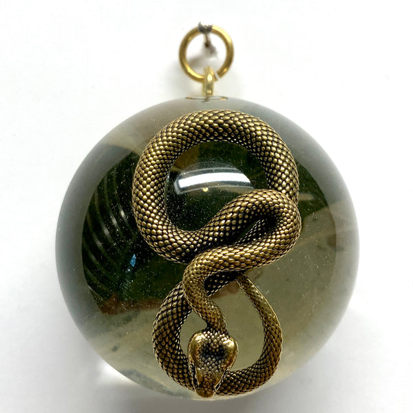 Acrylic Orb Frame with Snake / Slight Imperfections (2.5" wide ...