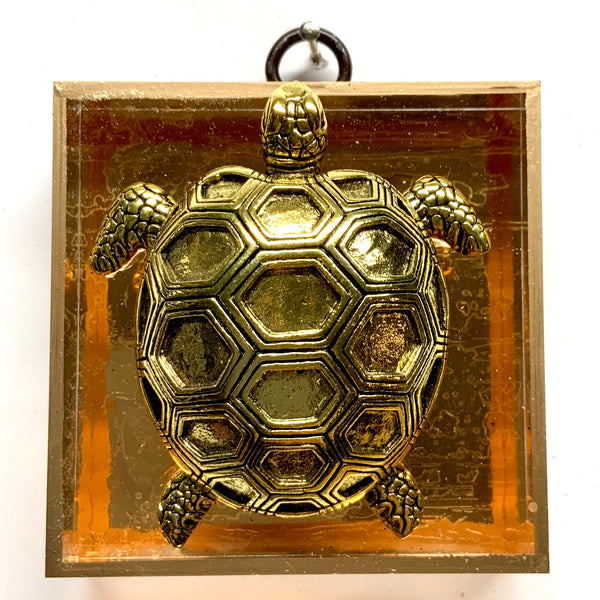 Acrylic Frame with Turtle on Mylar / Slight Imperfections (3" wide ...
