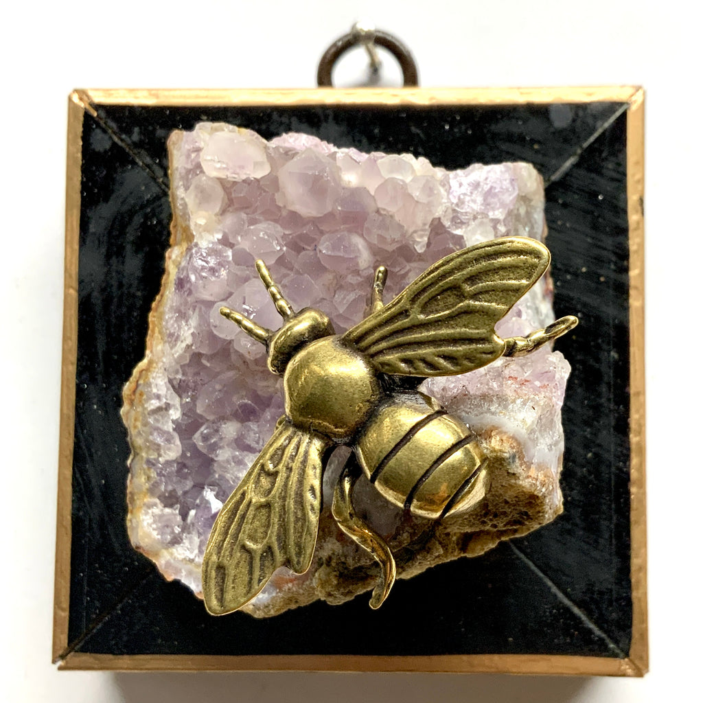 Modern Lacquered Frame with Bee on Stone (3" wide) – Museum Bees