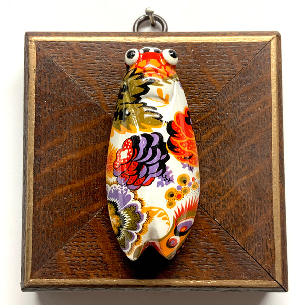 Wooden Frame with Painted Cicada (4" wide) – Museum Bees