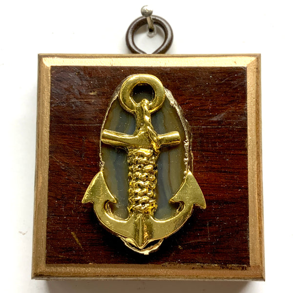Wooden Frame with Anchor on Agate (2.5" wide) – Museum Bees